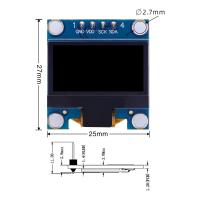 China 0.96-Inch OLED 128X64 Display LCD Screen 4-PIN Module IIC Blue SSD1315 3.3V for sale