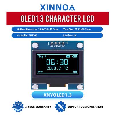 China 1.3 Inch OLED Display Module 128x64 I2C SPI SH1106 Blue Screen 35.5x33.6mm for sale