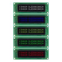 China OLED002002A Character LCD Module, Black Film, Parallel Interface, 85x18.6mm View Size,  WS0010-TX Controller for sale