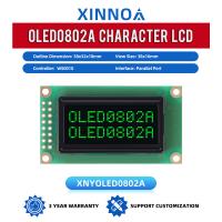 China OLED0802A Character LCD Display Module, Black Film, WS0010 Controller, Parallel Port Interface, 58x32x10mm Working Temperature -40+80 Display for sale