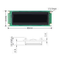 China 16x2 Character OLED LCD Display Module 85x30x10mm WS0010 Controller Parallel Port for sale
