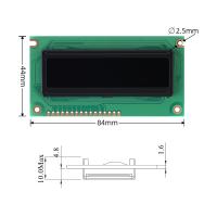 China OLED001602E Black Film, Character LCD Module,WS0010 Controller, Parallel Port,66x16mm View Size,Working Temperature -40+80 Display for sale