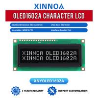 China OLED1602A Black Film, 16×2 Character OLED LCD Display Module, WS0010-TX, Parallel Interface, 66x16mm View Size, Working Temperature -40+80 Display for sale