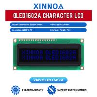 China OLED1602A Black Film, 16×2 Character OLED LCD Display Module, WS0010-TX, Parallel Interface, 66x16mm View Size, Working Temperature -40+80 Display for sale