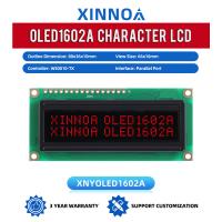 China OLED1602A Black Film, 16×2 Character OLED LCD Display Module, WS0010-TX, Parallel Interface, 66x16mm View Size, Working Temperature -40+80 Display for sale