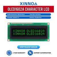 China OLED1602A Black Film, 16×2 Character OLED LCD Display Module, WS0010-TX, Parallel Interface, 66x16mm View Size, Working Temperature -40+80 Display for sale