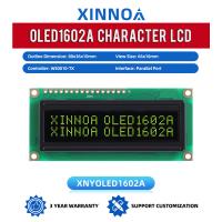 China OLED1602A Black Film, 16×2 Character OLED LCD Display Module, WS0010-TX, Parallel Interface, 66x16mm View Size, Working Temperature -40+80 Display for sale