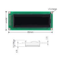 China OLED1602C 16x2 Character OLED LCD Display WS0010 Controller Parallel Port 85x36x10mm for sale