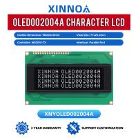 China OLED002004A Black Film,Character LCD Module, WS0010-TX Controller, Parallel Port Interface, 77x25.2mm View Size, Working Temperature -40+80 Display for sale