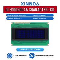 China OLED002004A Black Film,Character LCD Module, WS0010-TX Controller, Parallel Port Interface, 77x25.2mm View Size, Working Temperature -40+80 Display for sale