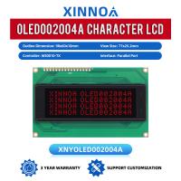 China OLED002004A Black Film,Character LCD Module, WS0010-TX Controller, Parallel Port Interface, 77x25.2mm View Size, Working Temperature -40+80 Display for sale