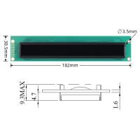 China 40x2 Character OLED LCD Display Module WS0010 Controller Parallel Port 154.4x16.5mm View Size -40+80C for sale