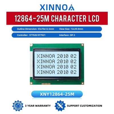 China XINNOA 12864-25M 128x64 Grey LCD Display Module 93x70mm ST7920 Controller for sale