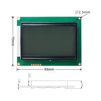 China XINNOA 12864-25M 128x64 Grey LCD Display Module 93x70mm ST7920 Controller for sale