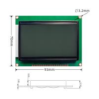 China 12864-26M Gray Film ST7920 Controller 93x70mm Serial Parallel LCM Module for sale