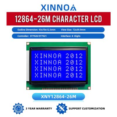 China XINNOA 12864-26M Blue Screen LCM LCD Module 93x70x12.5mm for Medical Instruments for sale