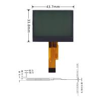 China 128x64 COG LCD Display Module FSTN Gray Film 14 Pin ST7567A Controller 43.7x33.8x3.1mm for sale