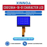 China XINNOA COG12864-18-01 128x64 Blue FSTN LCD Module 43.7x33.8mm 4-Wire SPI ST7567A for sale