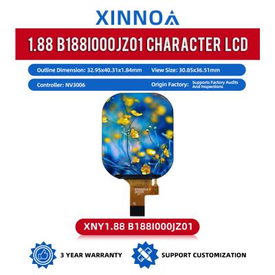 China B188I000JZ01 1.88 Inch R-corner TFT Color Screen NV3006, SPI Serial Interface, Flexible Cable LCD Module For Smart Bracelet for sale