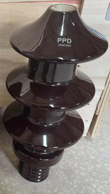 China DIN 42531 20NF250 Brown Glazed Transformer Porcelain Bushing 385mm Height 5.1kg for sale