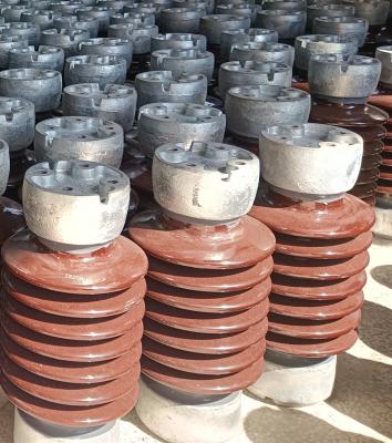 China High Strength Station Post Porcelain Insulator ANSI TR-208 610mm Creepage Brown Glaze for sale