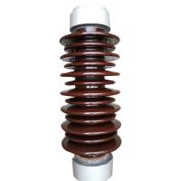 China TR-220 Porcelain Hollow Lightning Arrester Insulator 9kN Bending Strength 1260mm Creepage Distance Brown Glaze for sale