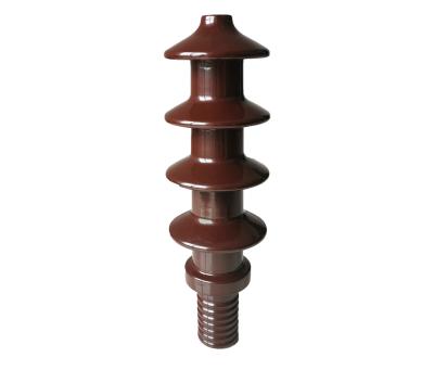 China 30NF250 DIN42531 High Voltage Ceramic Power Line Insulators - 250kV Rating with Brown Glaze Finish for sale