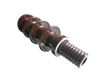 China 30NF250 DIN42531 High Voltage Ceramic Power Line Insulators - 250kV Rating with Brown Glaze Finish for sale