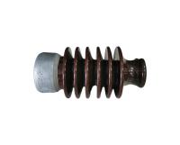 China Bright Brown Glazed 22kV Porcelain Line Post Insulator ANSI 57-2 with 559mm Creepage Distance and 12.5kN Strength for sale