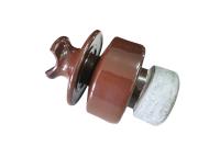 China IEC Standard Brown Pin Type Porcelain Insulator with Hardware Assembly for High Pollution Areas for sale