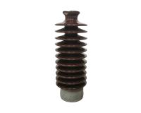 China ANSI 57-3S Brown Glazed Transmission Line Post Porcelain Insulator 12.5kN 737mm Creepage Distance for sale