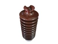 China ANSI 57-3S Brown Glazed Transmission Line Post Porcelain Insulator 12.5kN 737mm Creepage Distance for sale