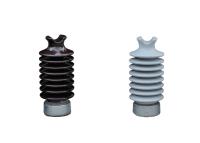 China Glazed 12.5kN ANSI 57-3S Horizontal Line Post Insulator with 737mm Creepage Distance and 125KV Dry Flashover Rating for sale