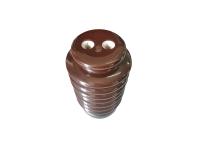 China IEC 60168 Semi Conductive Porcelain Standoff Insulator 210mm Height 140mm Diameter 3kN Strength for sale