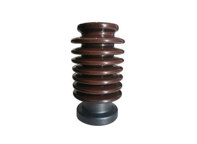 China IEC 60168 Semi Conductive Porcelain Standoff Insulator 210mm Height 140mm Diameter 3kN Strength for sale