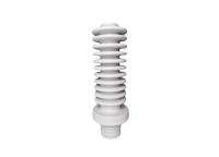 China Custom 25.8kV Gas Insulated Transformer Bushing - 482mm Height, 1018mm Creepage Distance, Bright White Finish for sale
