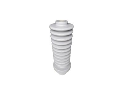 China Custom 25.8kV Gas Insulated Transformer Bushing - 482mm Height, 1018mm Creepage Distance, Bright White Finish for sale