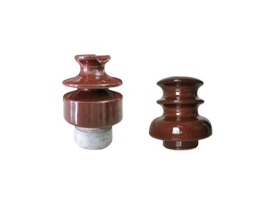 China Brown 24kV ANSI 56-2 Pin Type Porcelain Insulator with 432mm Creepage Distance and 13kN Strength for sale