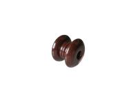 China Brown Porcelain Spool Insulator 93mm Height φ110mm Shed Diameter for Transmission Lines for sale