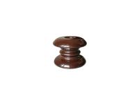 China Brown Porcelain Spool Insulator 93mm Height φ110mm Shed Diameter for Transmission Lines for sale