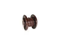 China Brown Porcelain Spool Insulator 93mm Height φ110mm Shed Diameter for Transmission Lines for sale