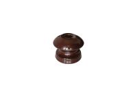 China Brown ANSI Class 25kV Shackle Insulator - 20kN Mechanical Load, 76mm Height, 105mm Diameter Porcelain Spool Type for sale