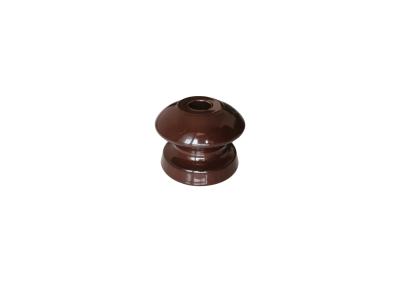 China Brown ANSI Class 25kV Shackle Insulator - 20kN Mechanical Load, 76mm Height, 105mm Diameter Porcelain Spool Type for sale