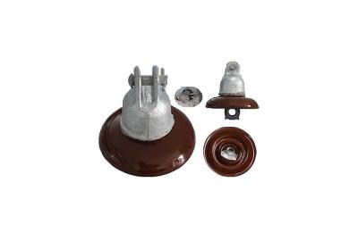 China Porcelain 44kN ANSI 52-1 Disk Suspension Insulator - 152mm Diameter, 178mm Creepage Distance for High Voltage Lines for sale