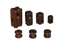 China Brown ANSI 54-4 Porcelain Strain Insulator 89KN Tensile Strength 76mm Creepage Distance for Transmission Lines for sale