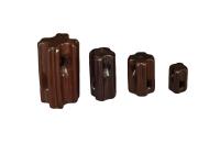 China Brown ANSI 54-4 Porcelain Strain Insulator 89KN Tensile Strength 76mm Creepage Distance for Transmission Lines for sale
