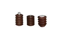 China Brown 14.4kV A30-4 Porcelain Standoff Insulator 190.5mm Height with 679kN Compression Strength for sale