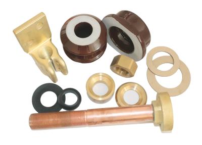 China DIN 1-3150A Copper Busbar Transformer Bushing Assembly - 75mm Creepage, 10kV Withstand Voltage for sale