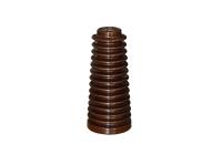 China Brown Porcelain Post Insulator 381mm Height 12.5kN Strength for Electric Power Distribution Systems for sale