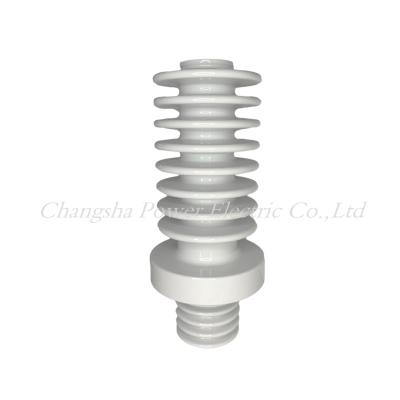 China White Glazed 15kV Gas Insulated Bushing for Transformers - SF6 Insulation with Custom Creepage Distance for sale